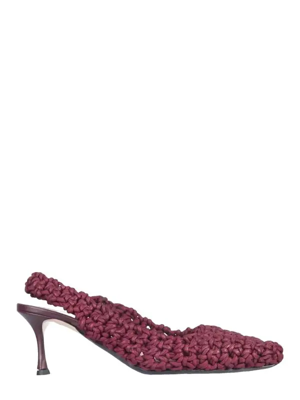 N°21 Woven Leather Slingback Pumps - Red