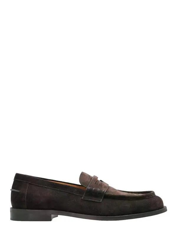 Emporio Armani Suede Loafers - Brown