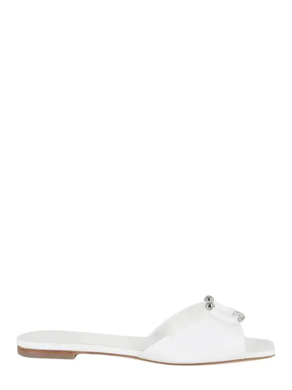 3JUIN Metal-detail Pumps - White