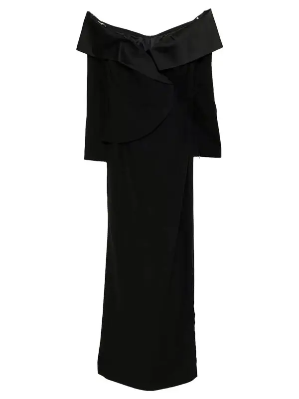 SAIID KOBEISY Crepe Midi Dress - Black