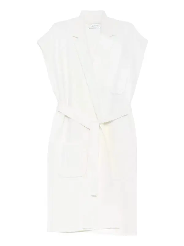 GRAN SASSO Belted Gilet - White