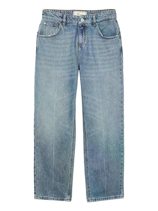 Blumarine Whiskered Straight Jeans - Blue