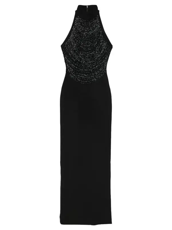 Solace London Portia Embellished Maxi Dress - Black