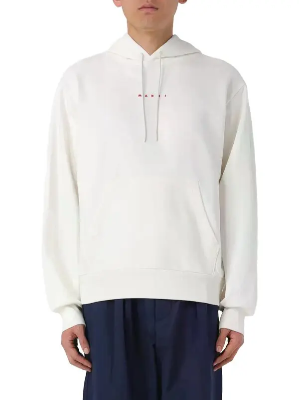 Marni Logo-print Hoodie - White