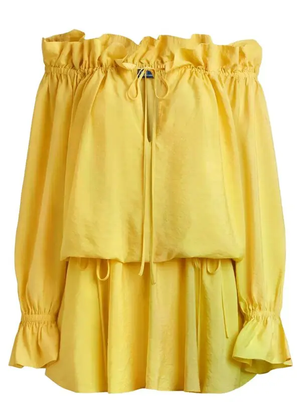 Polo Ralph Lauren Ruffled Long-sleeved Dress - Yellow