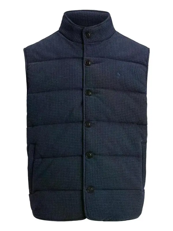 Ralph Lauren Dogtooth Gilet - Blue