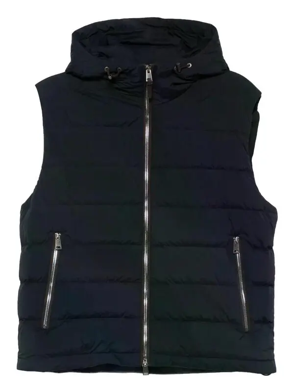 Hugo Boss Hooded Zip Gilet - Blue