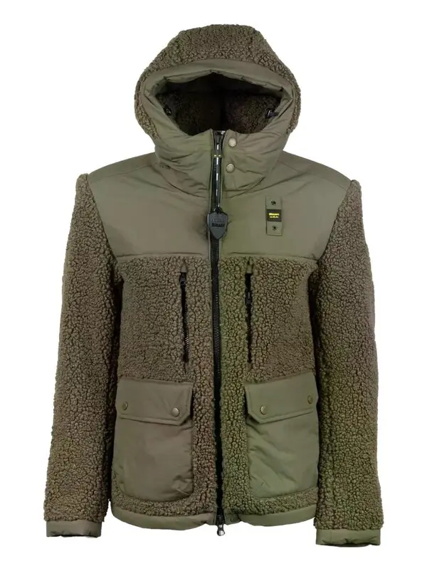 BLAUER. Wilcock Panelled Hooded Jacket - Green