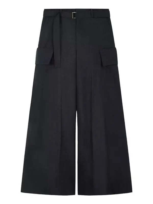 Sacai Wide Leg Cargo Trousers - Blue