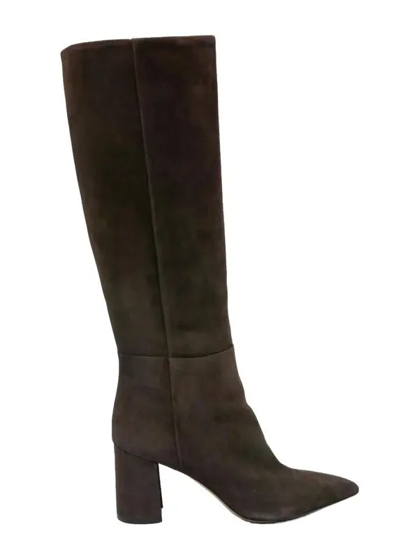 Antonelli Firenze 70mm Loto Pointed-toe Block-heel Boots - Brown