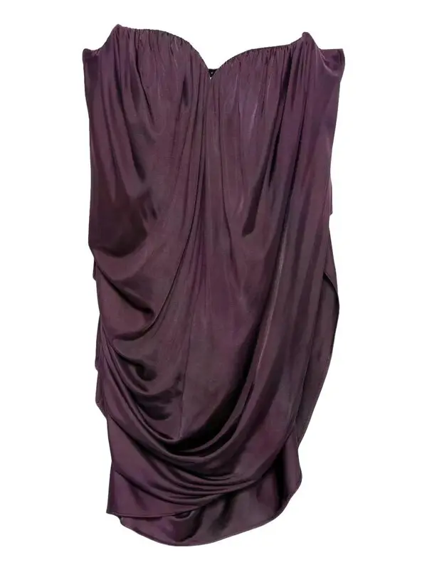 Giuseppe Di Morabito Draped Strapless Top - Purple