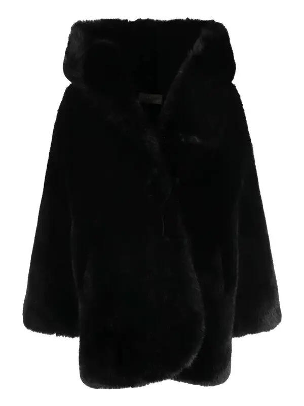 Giuseppe Di Morabito Hooded Long-sleeve Coat - Black