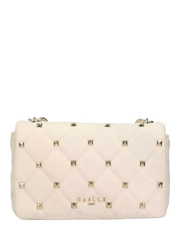 GAELLE Mini Studded Quilted Tote Bag - Neutrals