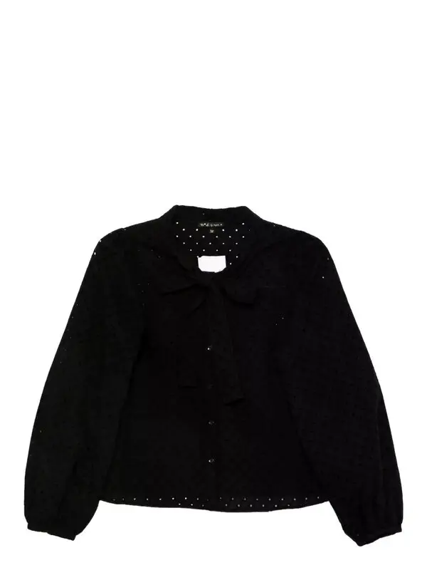 TO B. BY AGNÈS B. Eyelet-detailing Shirt - Black