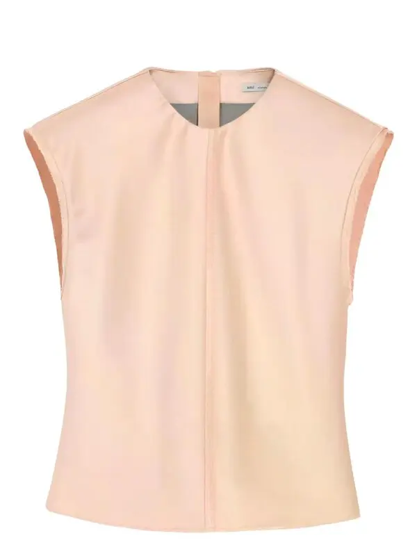 Ami Raw-edge Sleeveless Top - Pink
