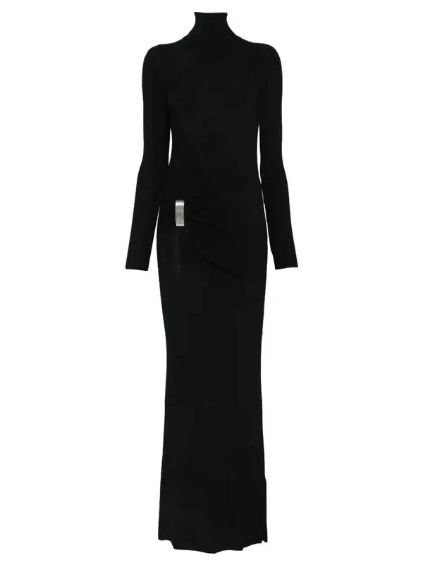 Brandon Maxwell Lainey Draped Maxi Dress - Black