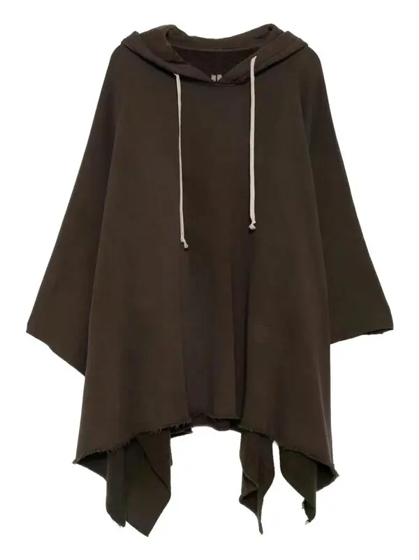 Rick Owens Cotton Poncho - Brown