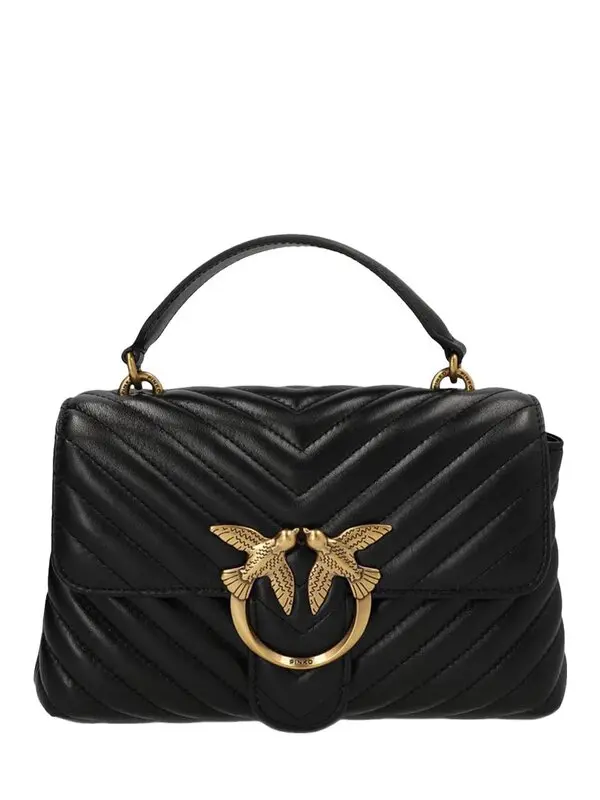 Pinko Quilted Shoulder Bag - Black