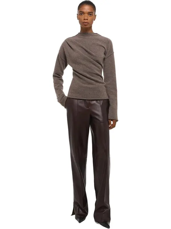 Helmut Lang Slouchy Crewneck - Grey Brown