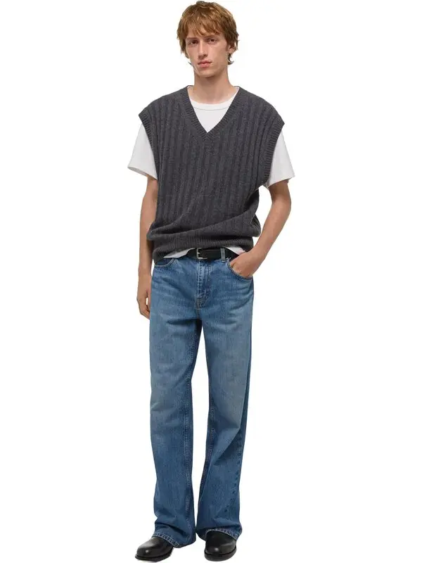 Helmut Lang V-neck Vest - Charcoal