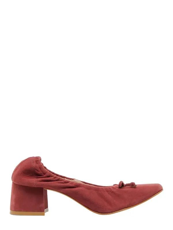DOLCEVITA Karmin Block Heel Pumps - Brandy Suede