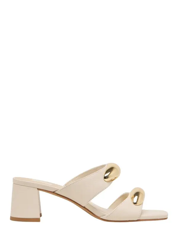 DOLCEVITA Barnet Heeled Sandals - Bone Leather