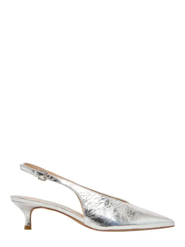 DOLCEVITA Alenna Slingback Heel - Silver Distressed Leather