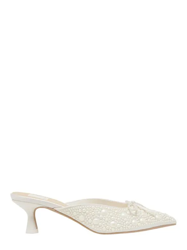 DOLCEVITA Claytn Pearl Heels - True White Satin