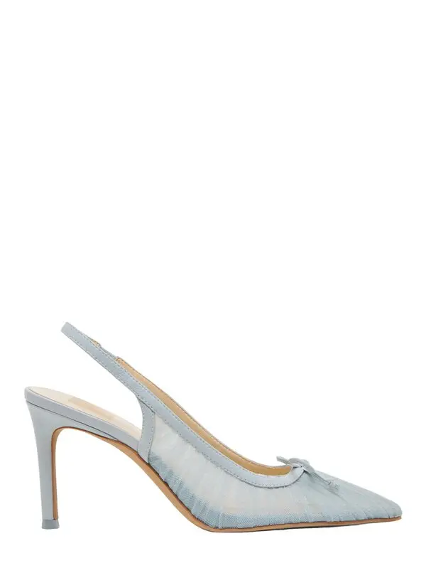 DOLCEVITA Yela Slingback Heels - Light Blue Tulle