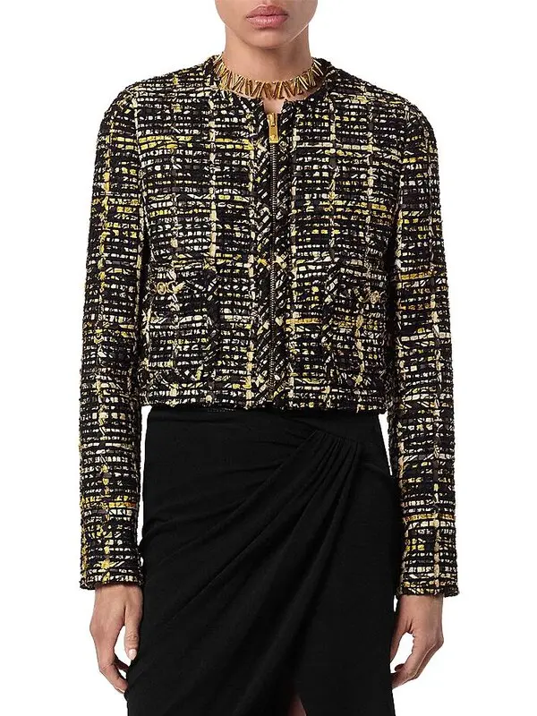 Versace Tweed Jacket - Black Gold