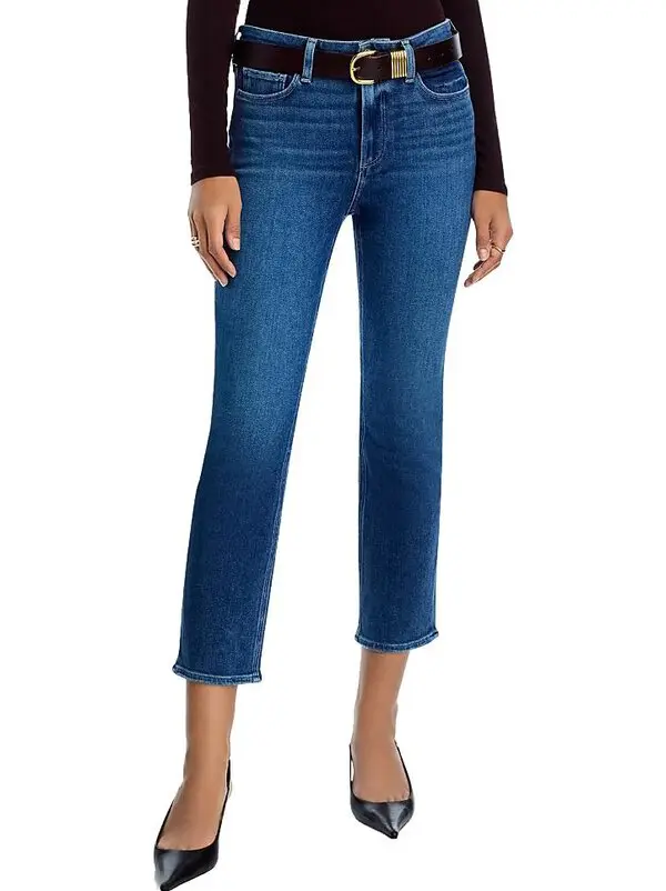 Paige Petites Cindy High Rise Straight Jeans - Arpeggio