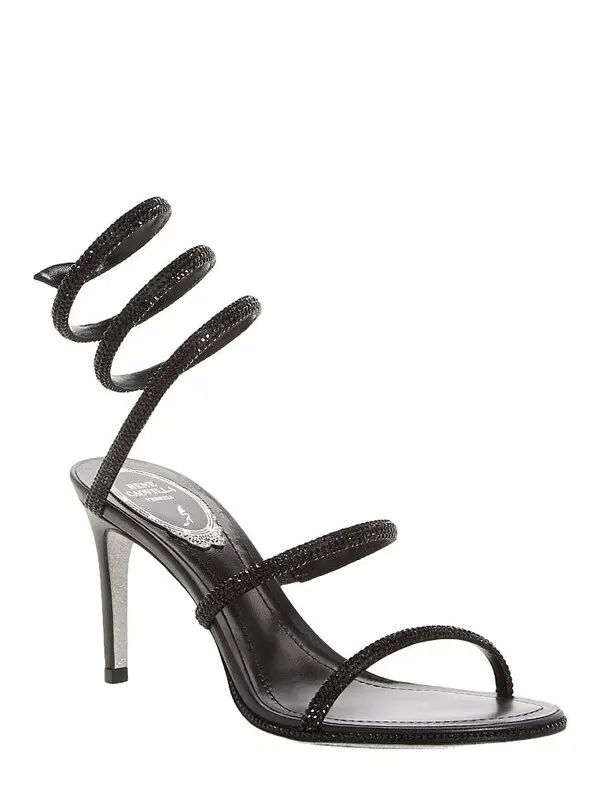 Rene Caovilla Cleo Embellished Sandals - Black