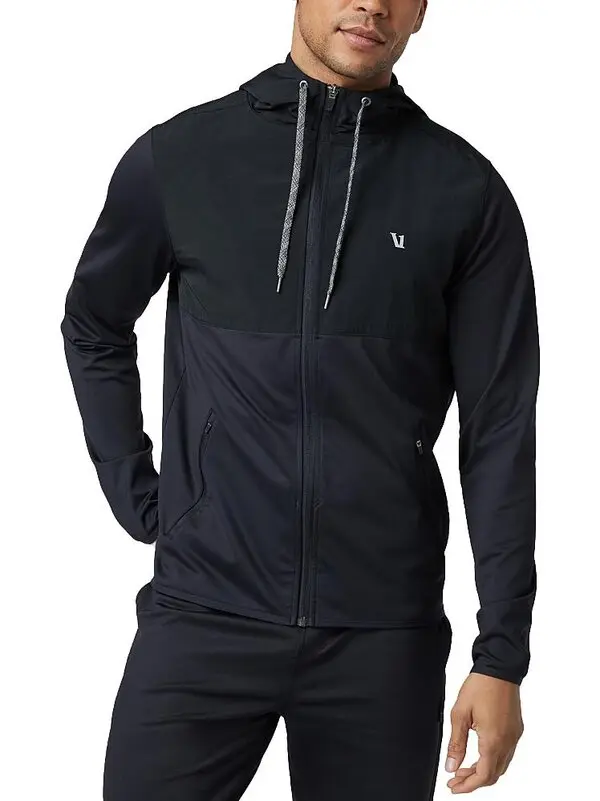 Vuori Sunday Element Hooded Track Jacket - Black