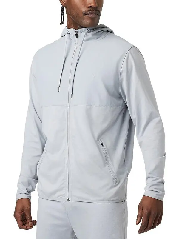 Vuori Sunday Element Hooded Track Jacket - Platinum