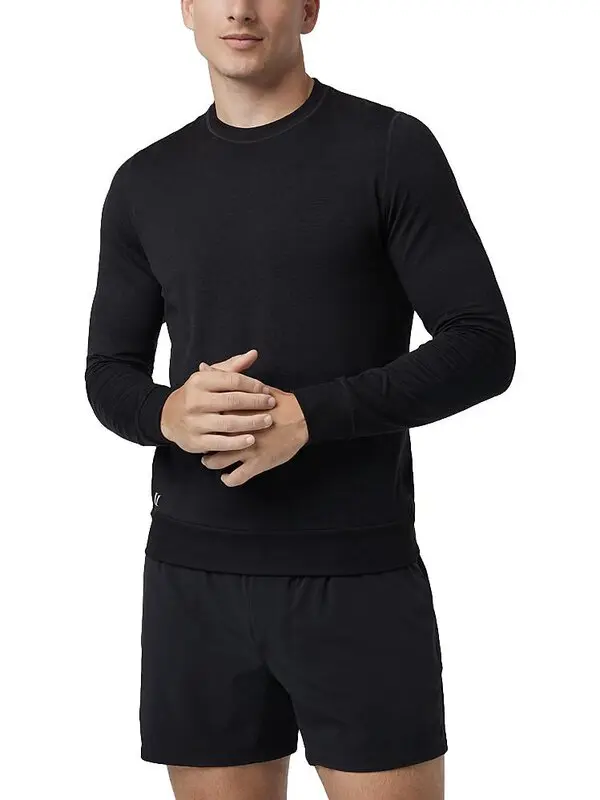 Vuori Ponto Long Sleeve Performance Tee - Black Heather