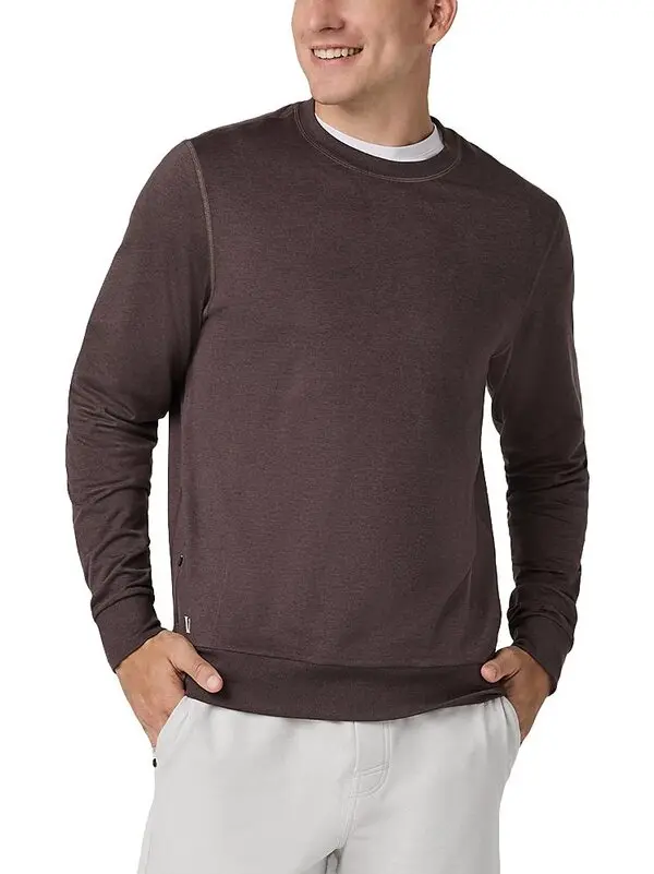 Vuori Ponto Long Sleeve Performance Tee - Sangria