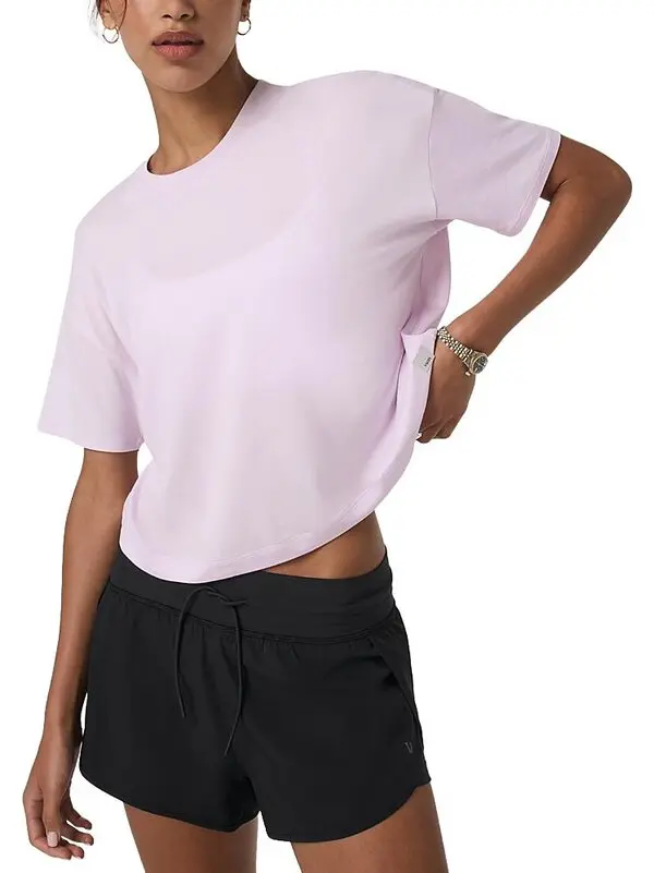 Vuori Energy Cropped T-shirt - Lilac Breeze Heather