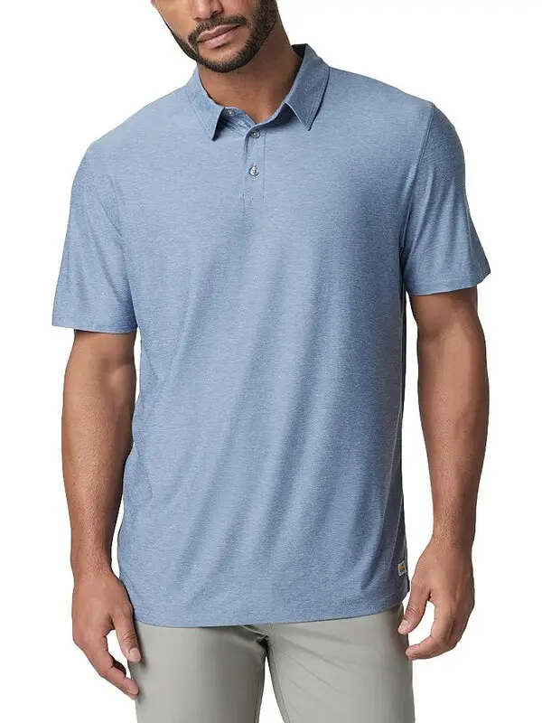 Vuori Strato Tech Polo Shirt - Chambray Heather