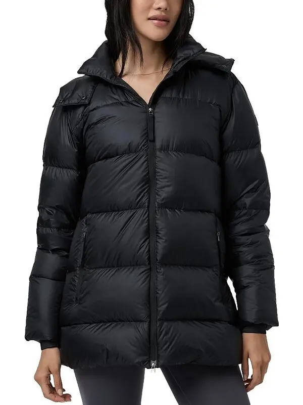 Vuori Quilted Down Coat - Black