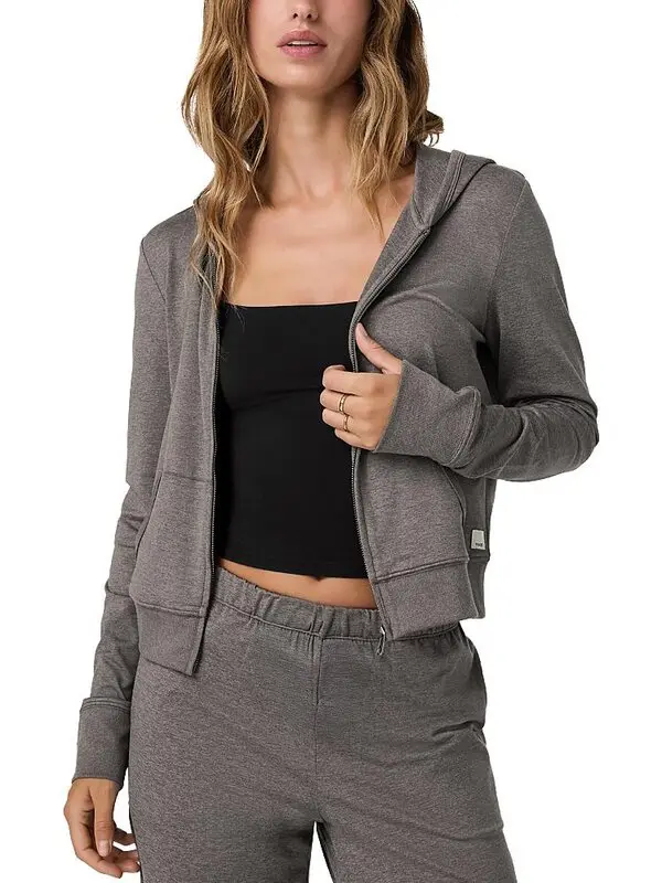 Vuori Halo Zippered Hoodie - Chia Heather