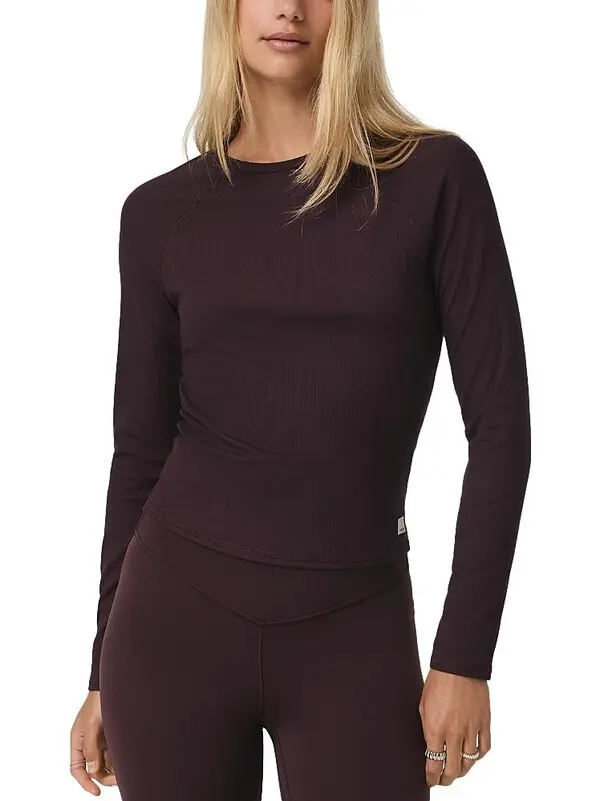 Vuori Pose Raglan Sleeve Top - Raisin