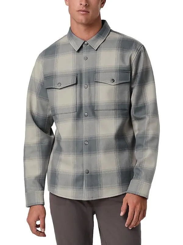 Vuori Range Plaid Shirt Jacket - Mushroom