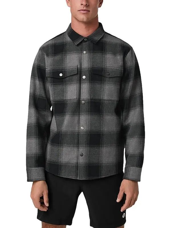 Vuori Range Plaid Shirt Jacket - Pewter