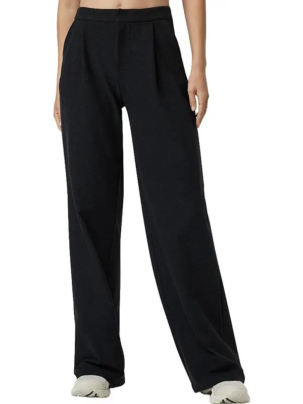 Vuori Elevation Wide Leg Pants - Black Heather