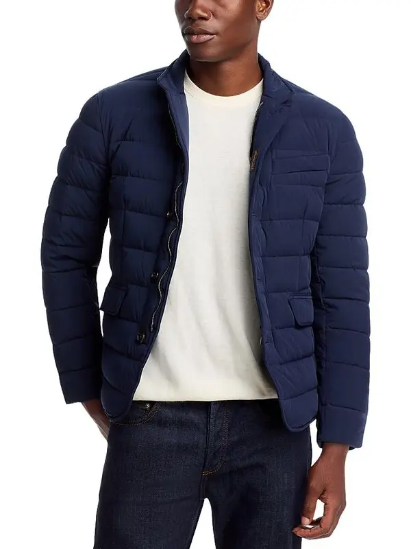 MOORER Zayn Quilted Jacket - Ocean