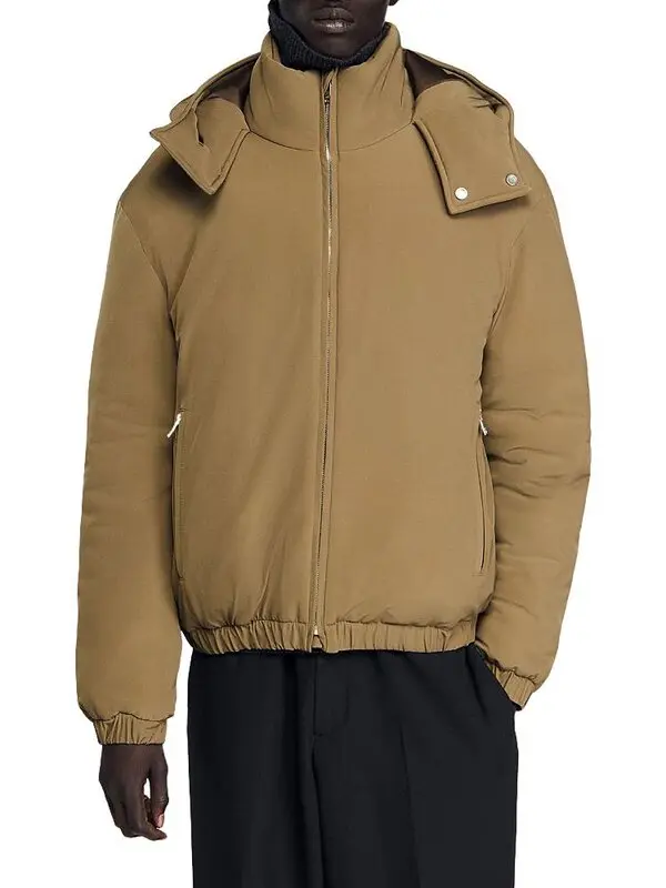 Sandro Padded Puffer Jacket - Caramel