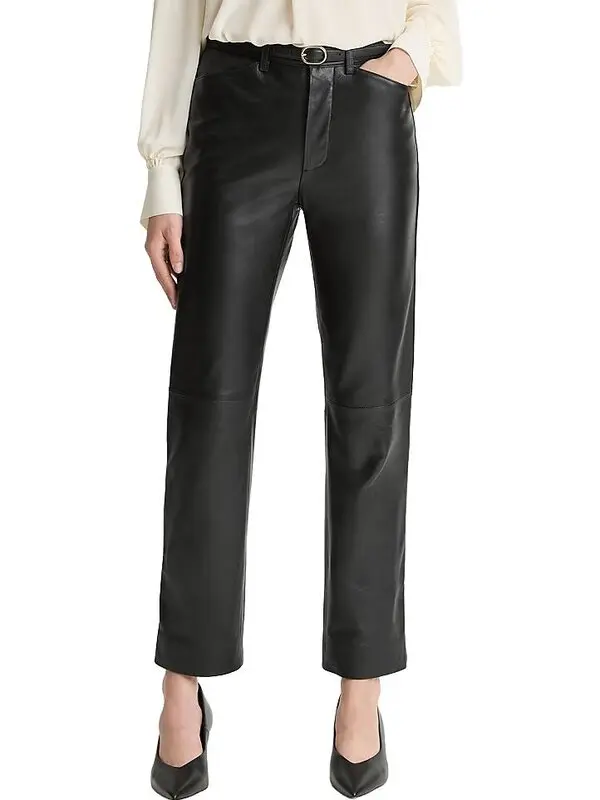 Vince Leather Pants - Black