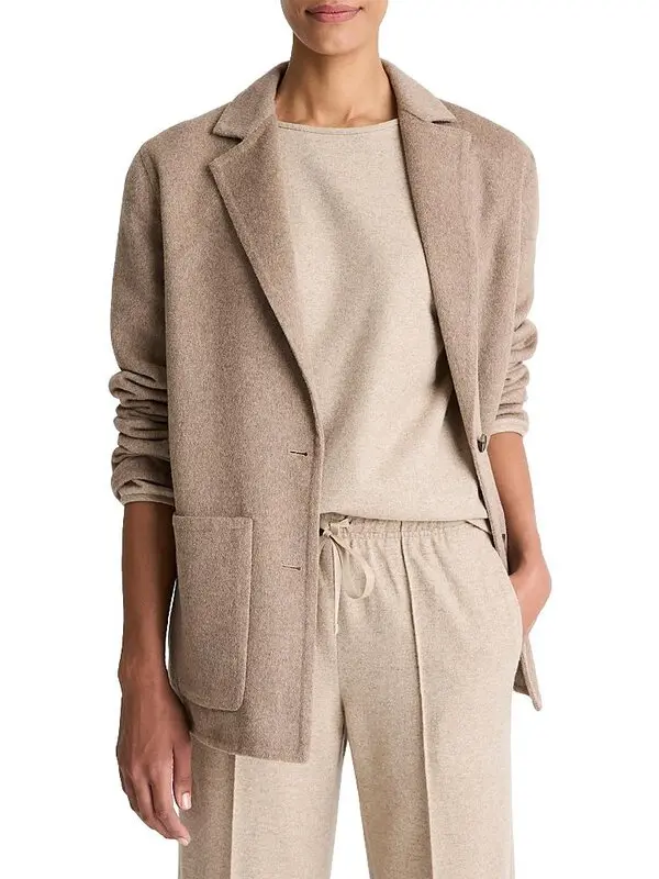 Vince Double Faced Cardigan Blazer - Heather Doe