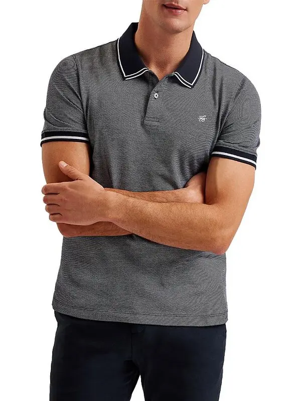 Ted Baker London Short Sleeve Slim Fit Polo - Navy
