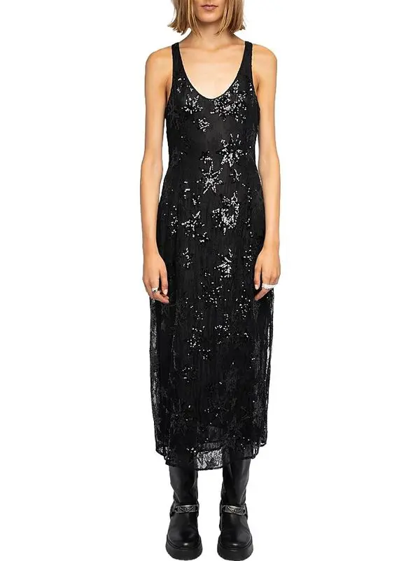 Zadig&Voltaire Rarysa Sequined Lace Dress - Black